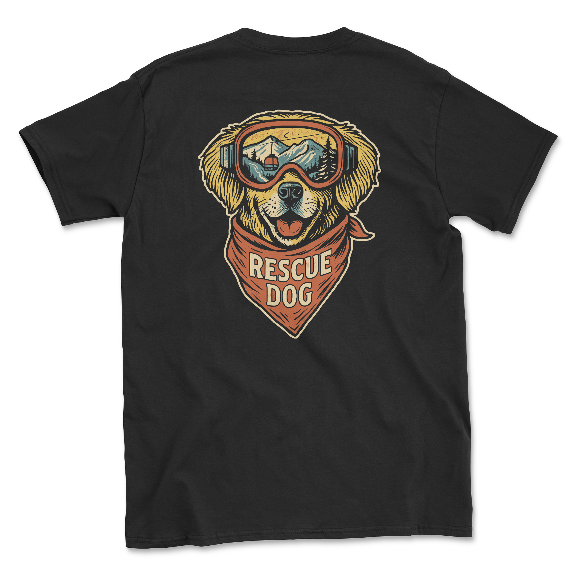 Powder Patrol (Back Print) (Adult Short Sleeve T-Shirt)